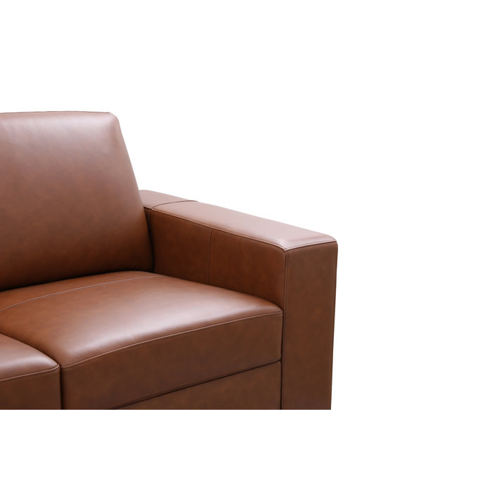 Wade Logan® Bucurel 4 - Piece Leather Sectional | Wayfair